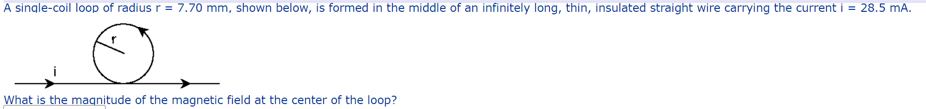 Solved A single-coil loop of radius r = 7.70 mm, shown | Chegg.com