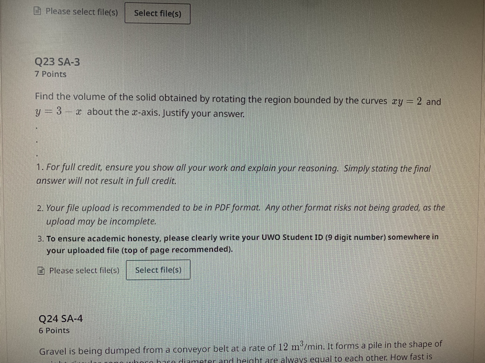 Solved 7 Points Find the volume of the solid obtained by | Chegg.com