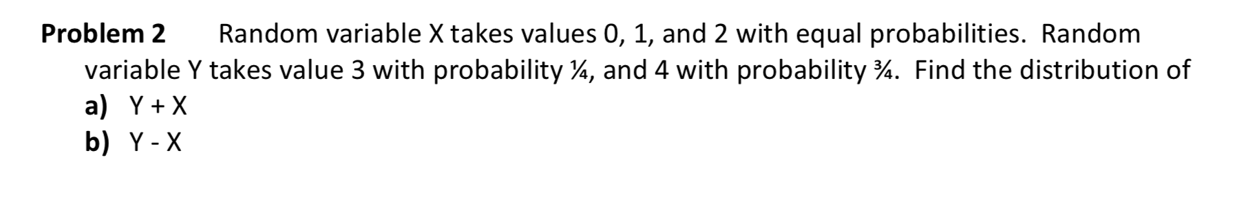 Solved Problem 2 Random Variable X Takes Values 0 1 And 2