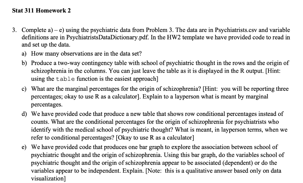 Solved Q1. The following table, from Categorical Data | Chegg.com