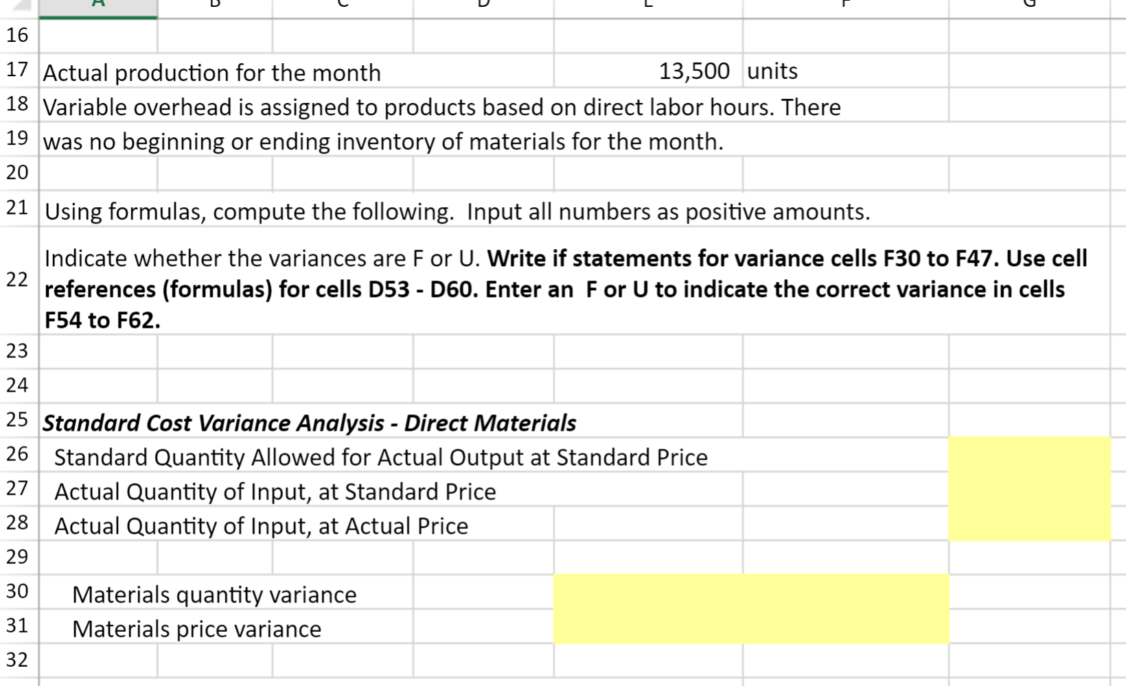 Solved Basic Variance Analysis and the Impact of Variances | Chegg.com