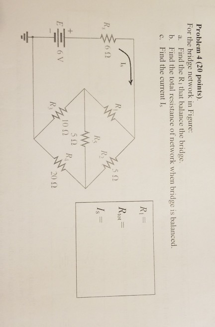 Solved Problem 4 20 Points For The Bridge Network In 5923