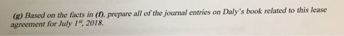 Solved 1. ABC Co. (lessee) signs a lease agreement on July | Chegg.com