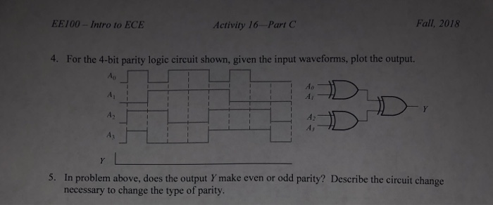 Solved EE100-Intro to ECE Activity 16-Part C Fall, 2018 4. | Chegg.com