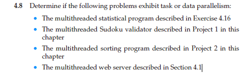 Solved 4.8 Determine if the following problems exhibit task | Chegg.com