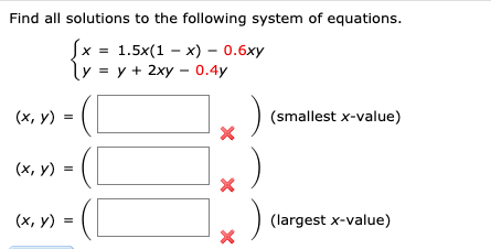 Solved Find all solutions to the following system of | Chegg.com