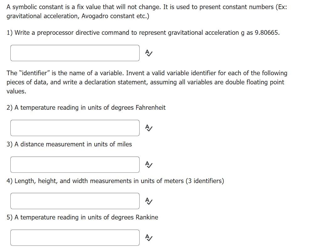 Solved Write a preprocessor directive command & Write C | Chegg.com