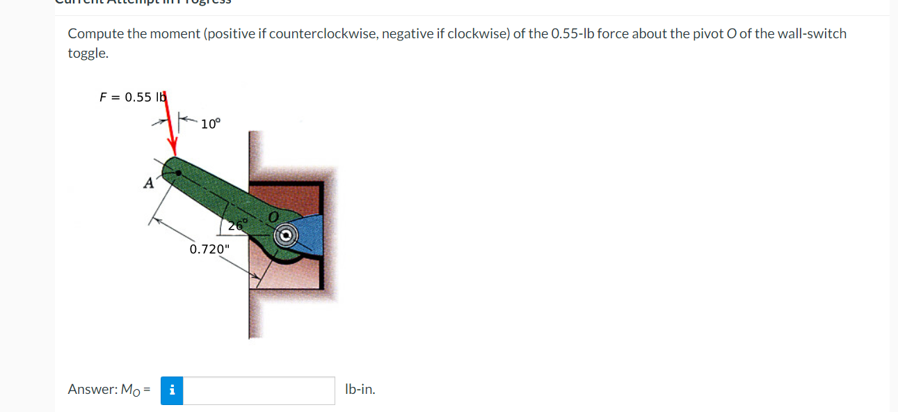 Solved Compute the moment (positive if counterclockwise, | Chegg.com