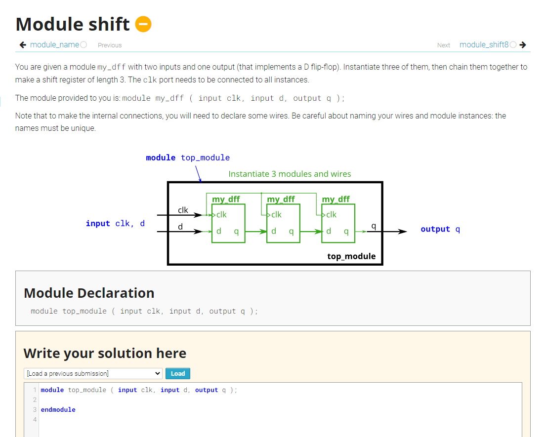 Module shift + module_name Previous Next module | Chegg.com