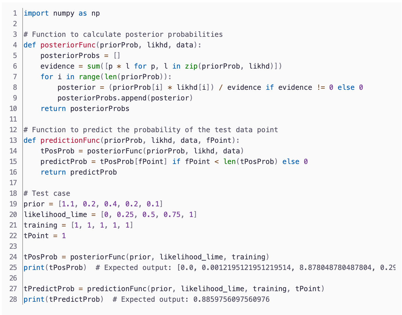 Solved ASAPHello! This code gives me that output: [0.0, 0.1, | Chegg.com