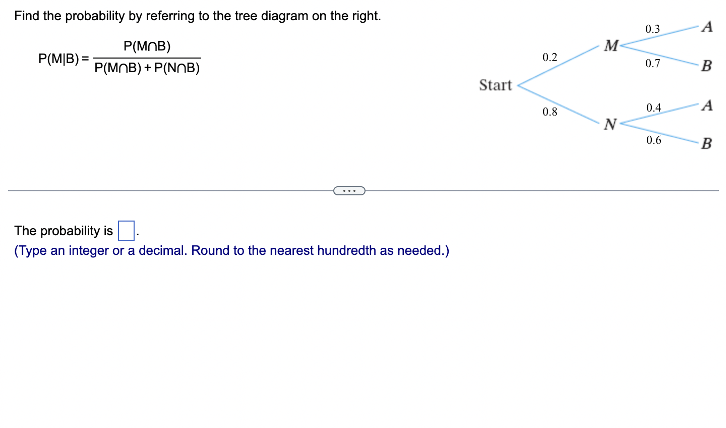 Solved Find the probability by referring to the tree diagram | Chegg.com