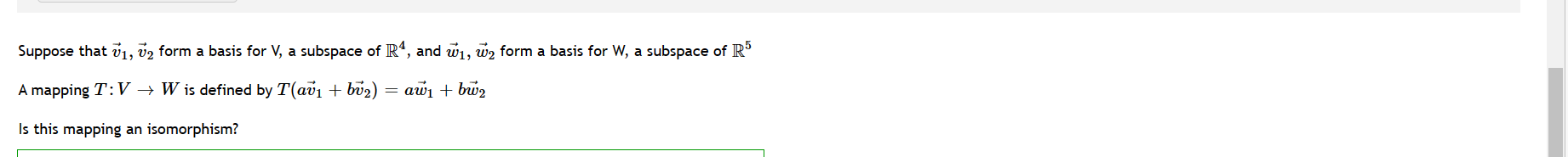 Solved Suppose that v1,v2 form a basis for V, a subspace of | Chegg.com