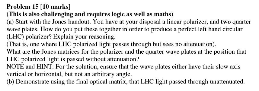 Problem 15 [10 marks] (This is also challenging and | Chegg.com