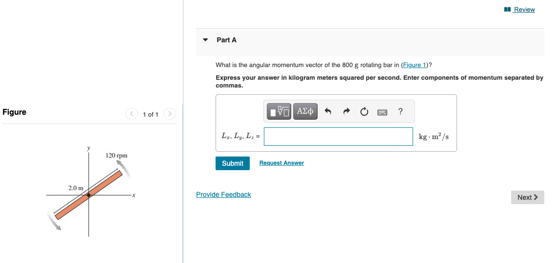 Solved What is the angular momentum vector of the 800 g | Chegg.com