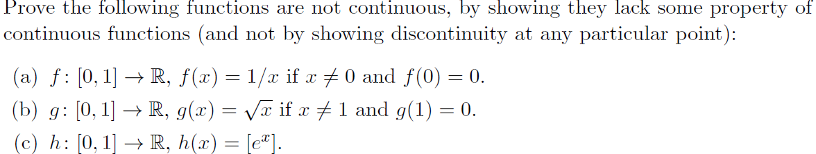 Solved You can use the continuity theorems like intermediate | Chegg.com