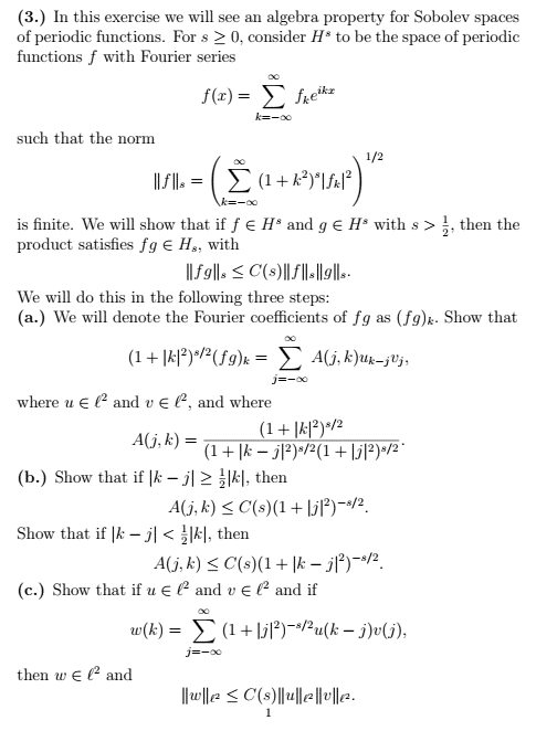 3 In This Exercise We Will See An Algebra Property 