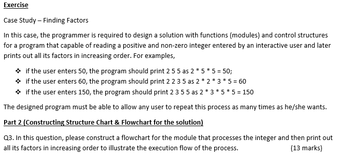 Solved Exercise Case Study – Finding Factors In this case, | Chegg.com