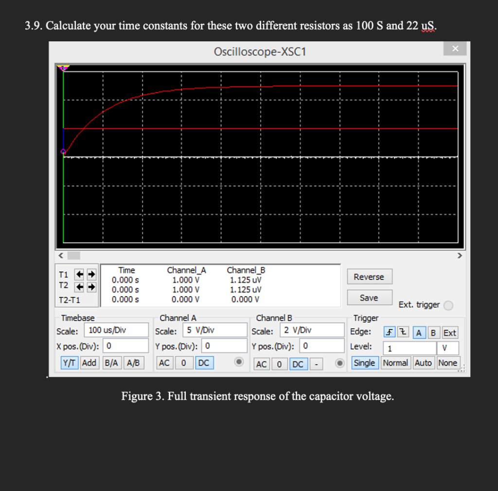 Solved Lab 8. Transient Response of an RC circuit 1. | Chegg.com