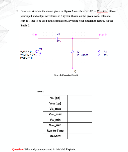 Solved 1 Draw And Simulate Circuit Given In Figure 1 On