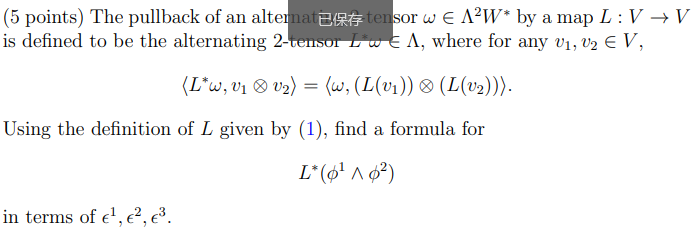 Solved (10 points) Let (e1,e2,e3) be a basis of V and | Chegg.com