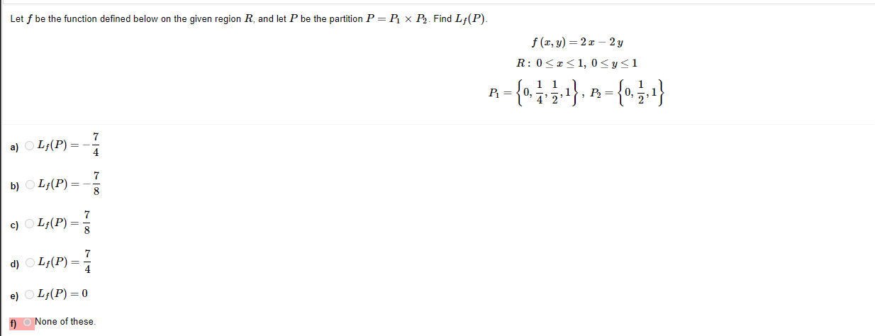 Solved Let f be the function defined below on the given | Chegg.com