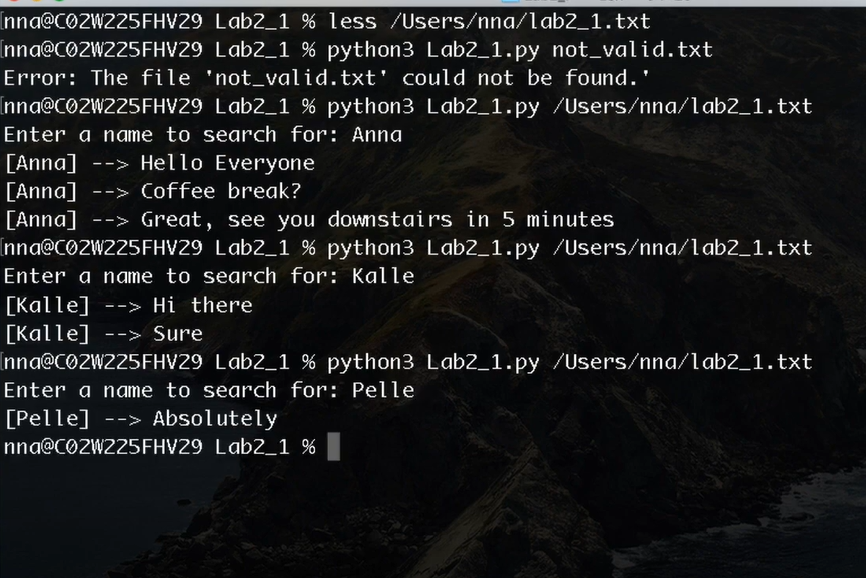 Solved The one with the chat logs (lab2_1.txt) lab2_1.txt | Chegg.com