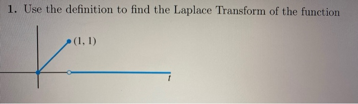 Solved 1. Use the definition to find the Laplace Transform | Chegg.com