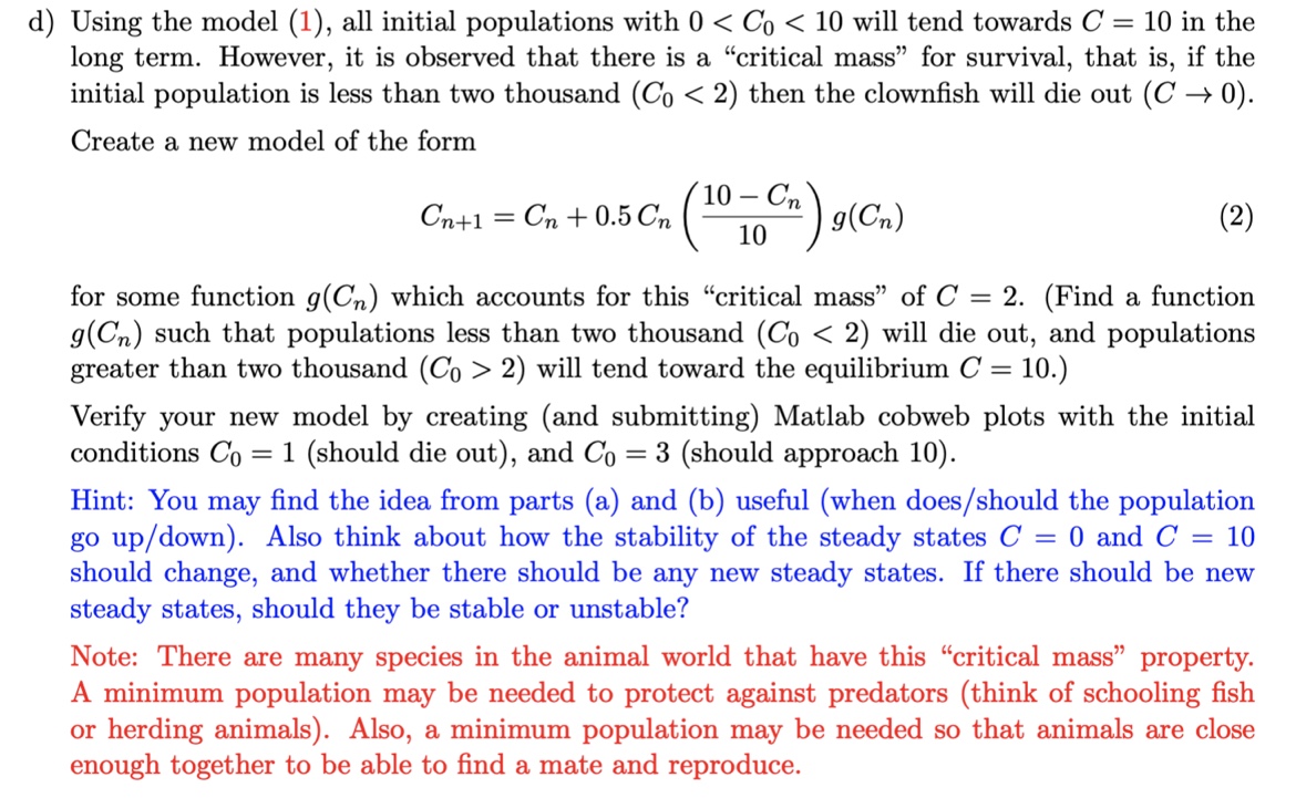 Solved Using The Model 1 All Initial Populations With