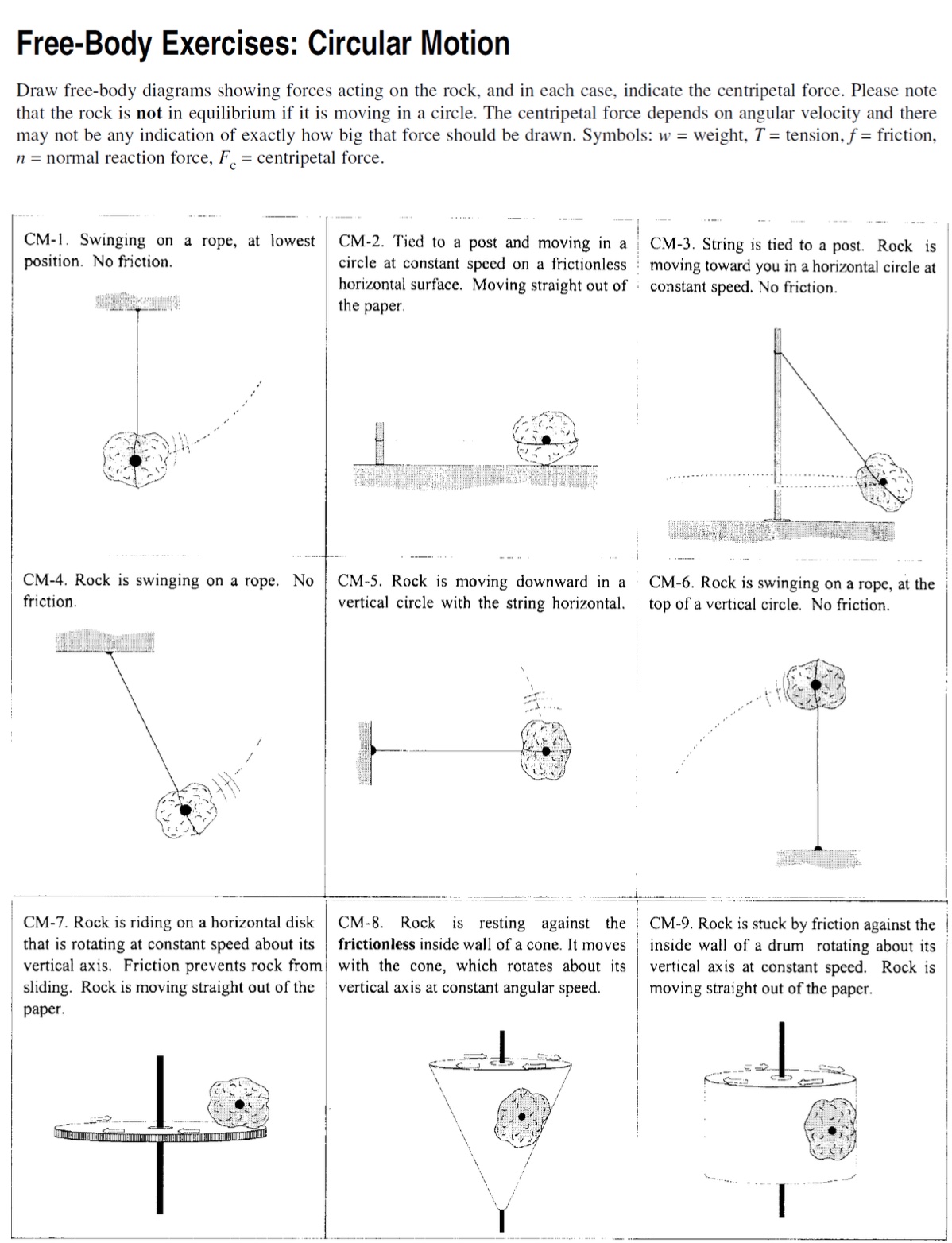 Solved Free-Body Exercises: Circular Motion Draw free-body | Chegg.com