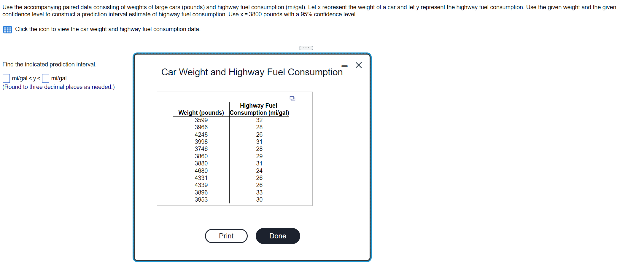 Solved confidence level to construct a prediction interval | Chegg.com