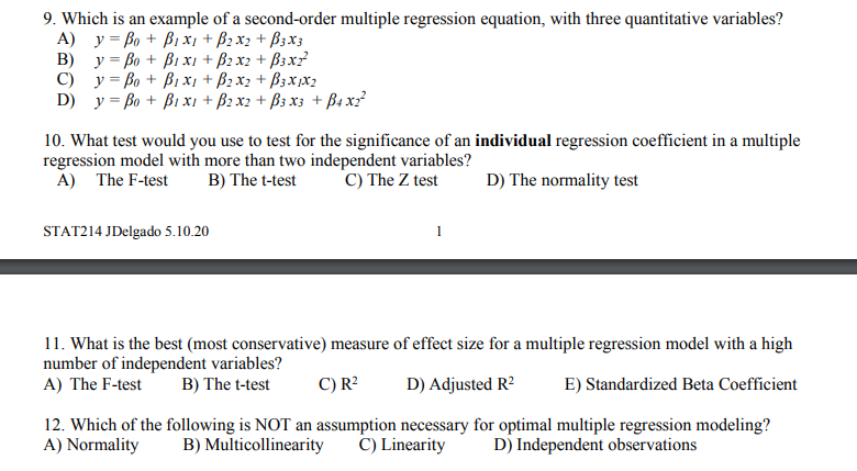 Solved 9. Which is an example of a second-order multiple | Chegg.com