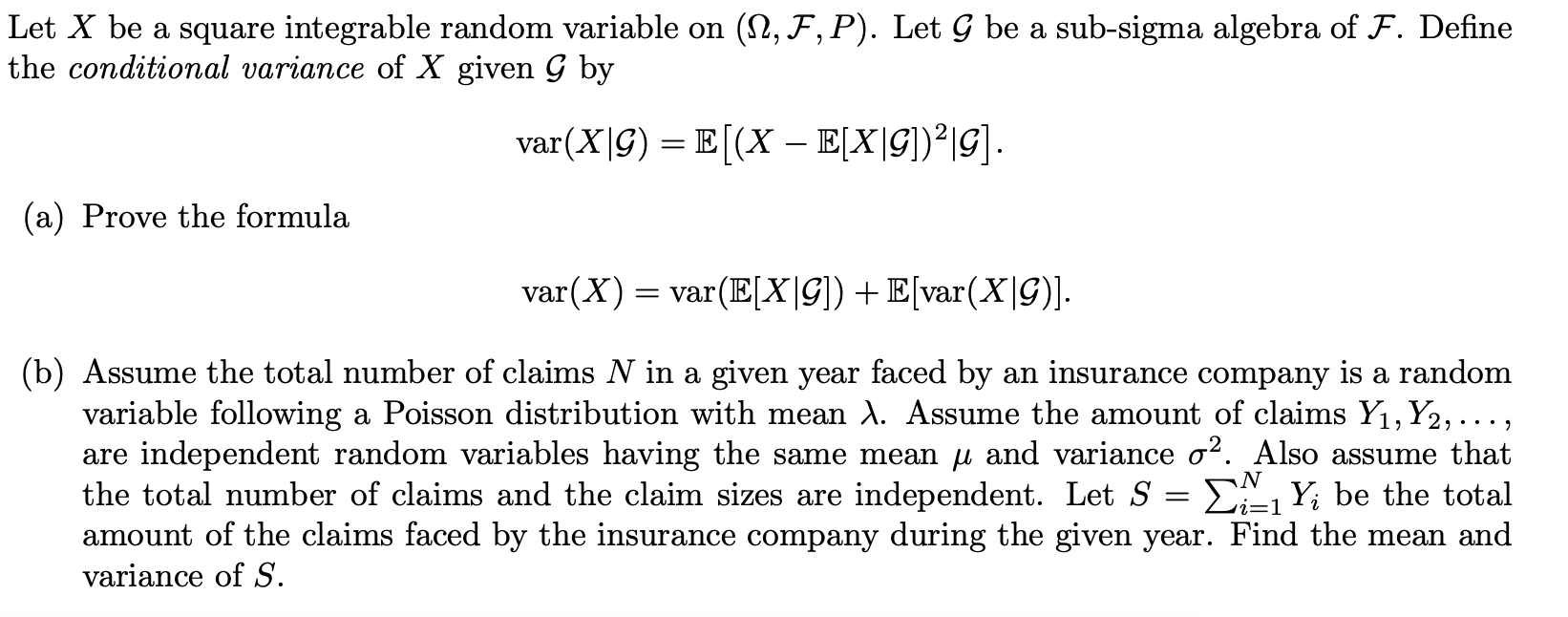 Let X be a square integrable random variable on (12, | Chegg.com