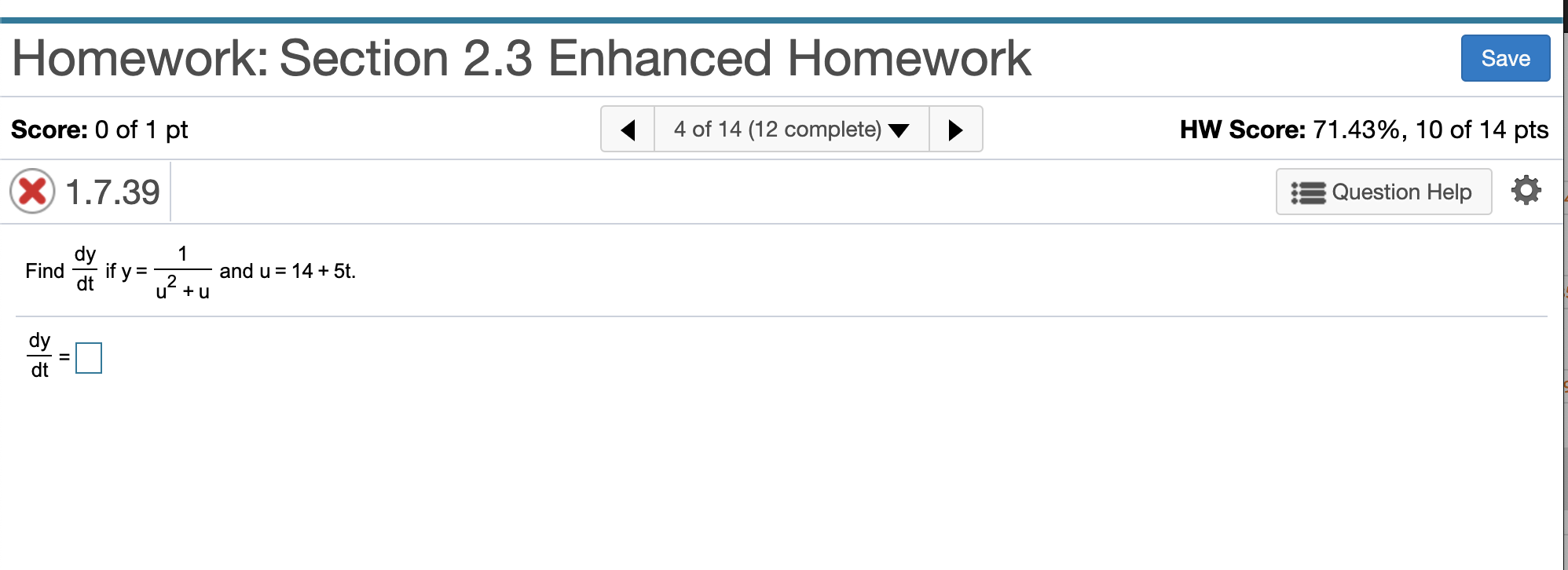 Solved Homework: Section 2.3 Enhanced Homework Save Score: 0 | Chegg.com Solved Homework: Section 2.3 Enhanced Homework Save Score: 0 | Chegg.com