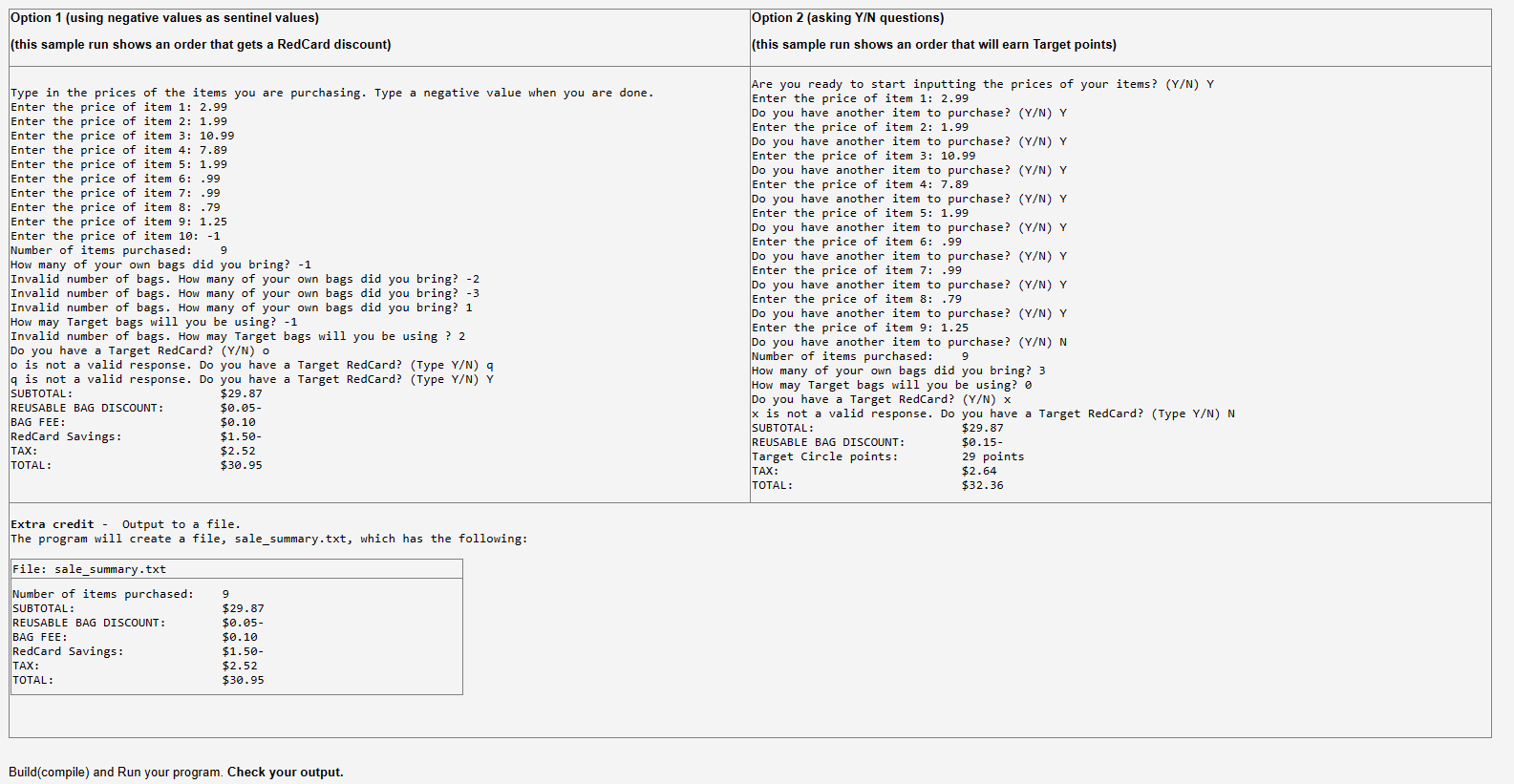 Assignment Description: Choose a good file name for | Chegg.com