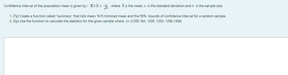 Solved Confidence interval of the population mean is given | Chegg.com