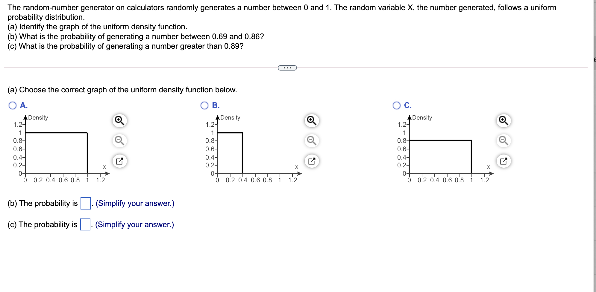 Solved The random-number generator on calculators randomly | Chegg.com