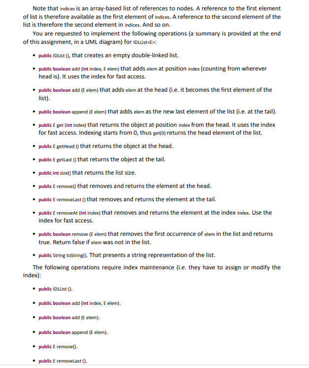 Solved 2 Assignment This assignment consists in implementing | Chegg.com