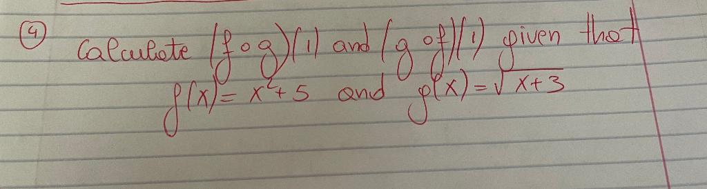Solved 4 Calculate (fog)(i) and Ig off) given PIX x 45 and | Chegg.com