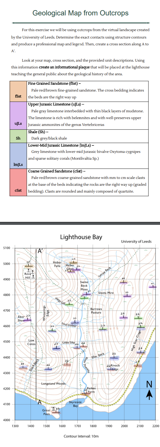 Solved For this exercise we will be using outcrops from the | Chegg.com