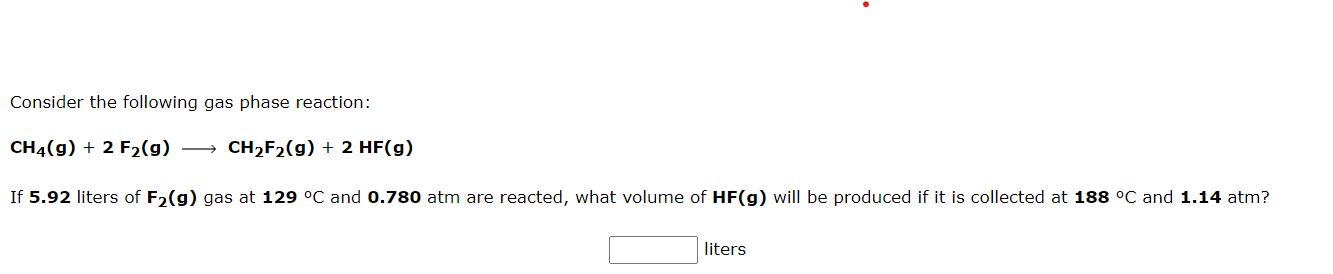 Solved Consider the following gas phase reaction: CH4( g)+2 | Chegg.com