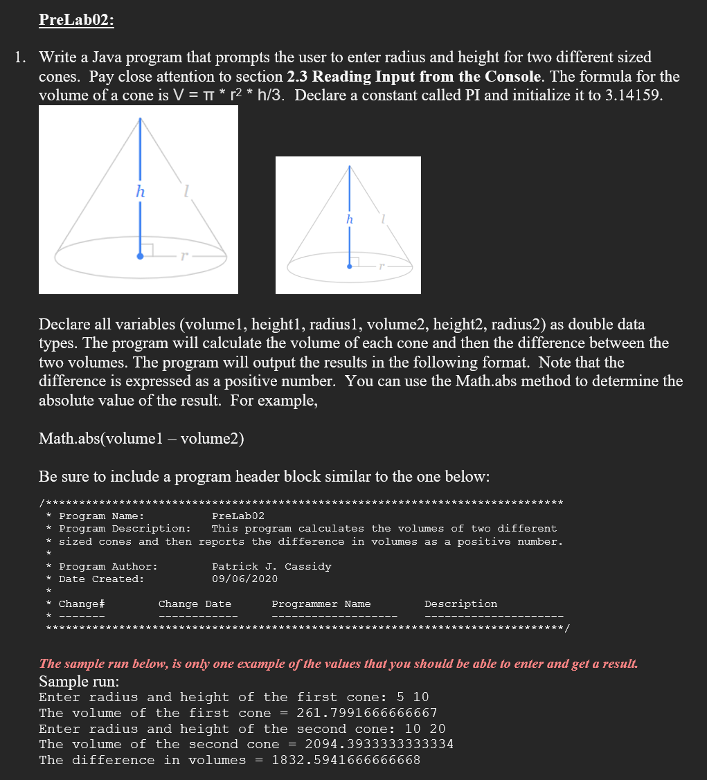 Solved Write a Java program that prompts the user to enter | Chegg.com