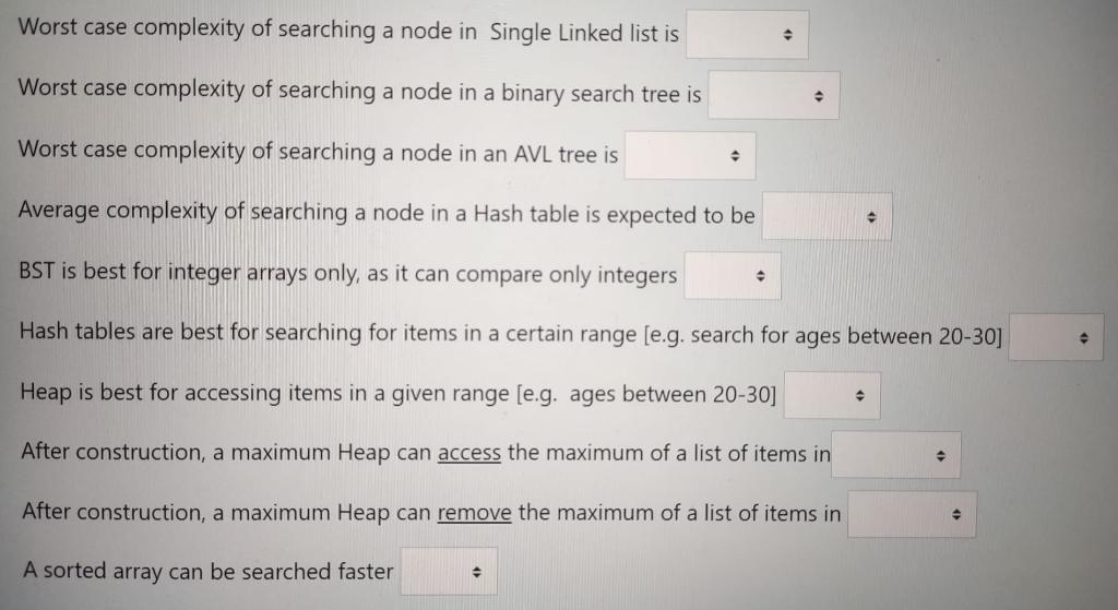 Solved Worst case complexity of searching a node in Single | Chegg.com