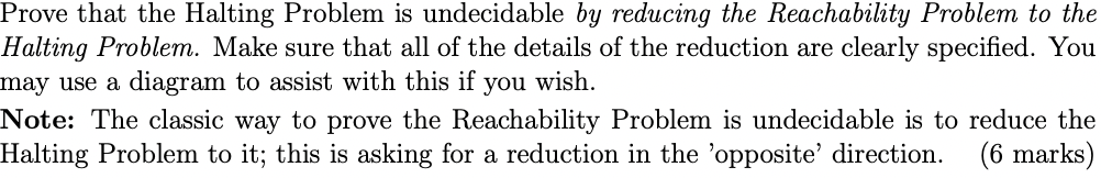 Solved Prove that the Halting Problem is undecidable by | Chegg.com