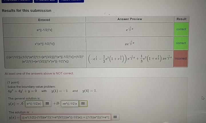 Solved Results for this submission Answer Preview Result | Chegg.com