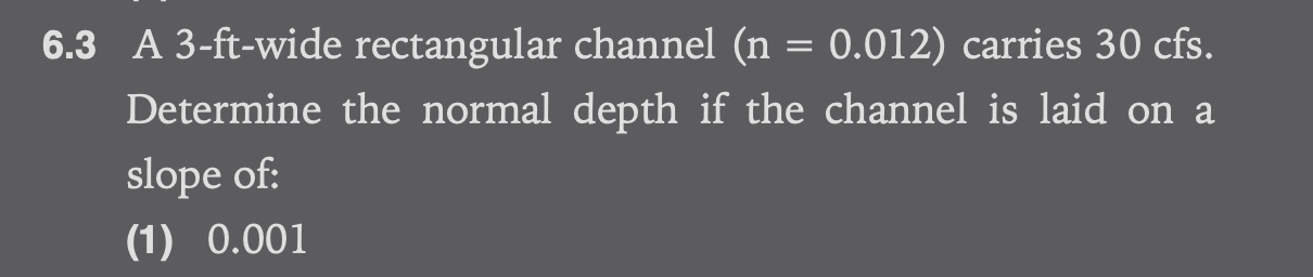 Solved 6.11 For the rectangular channel in Problem determine | Chegg.com