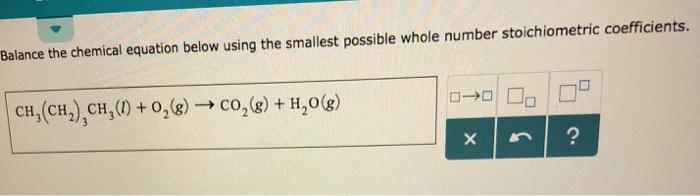 Solved Balance the chemical equation below using the | Chegg.com