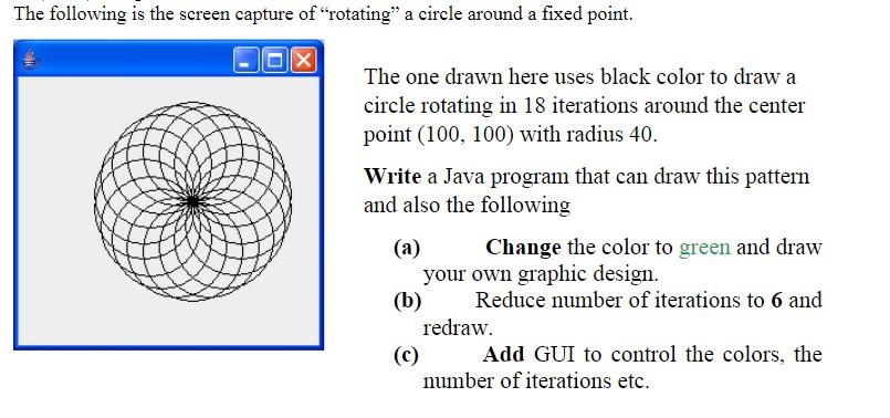 Solved The following is the screen capture of "rotating" a | Chegg.com
