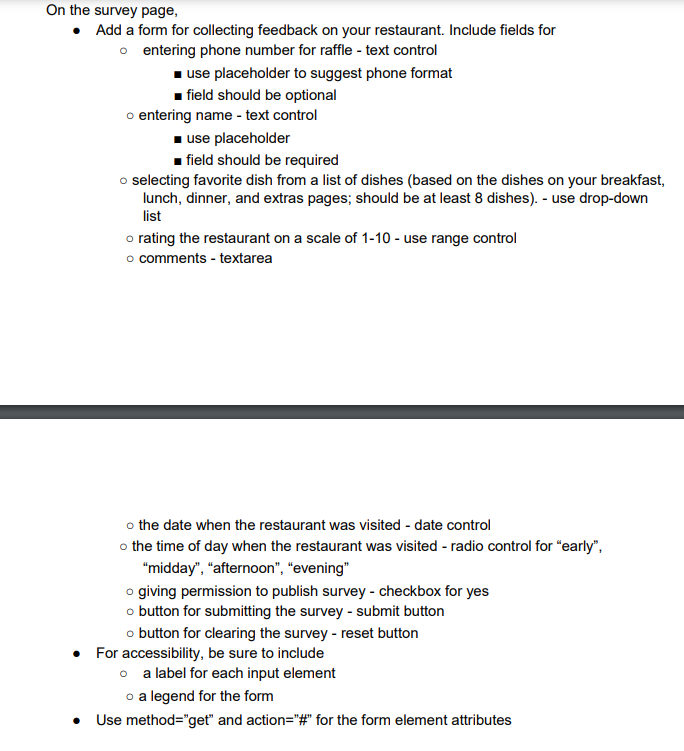 Solved for the dishes there are:pancakes, | Chegg.com