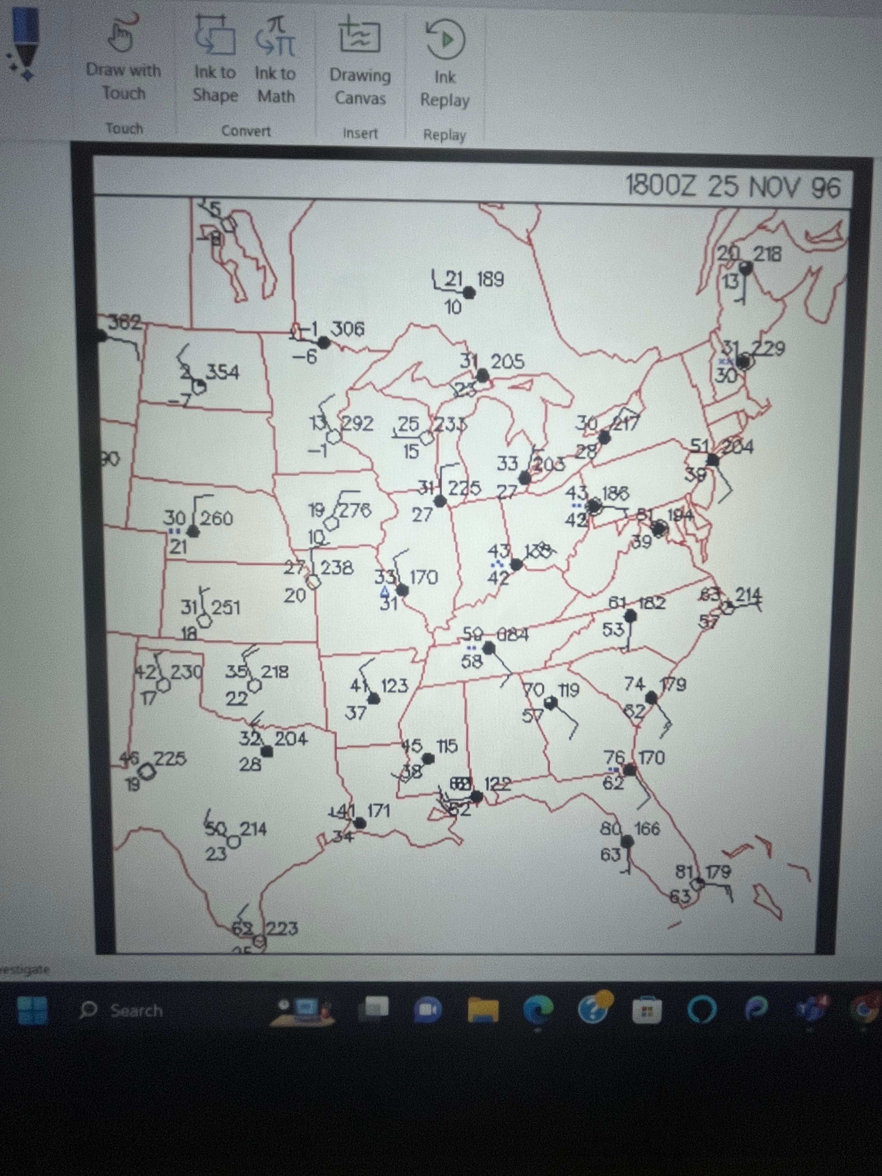 Solved The maps below show surface observation symbols from | Chegg.com