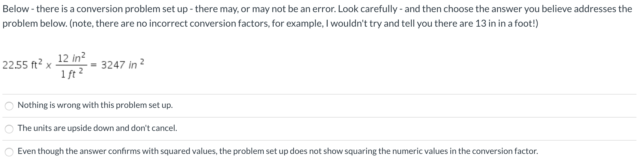 Solved True or False - when setting up your conversion | Chegg.com